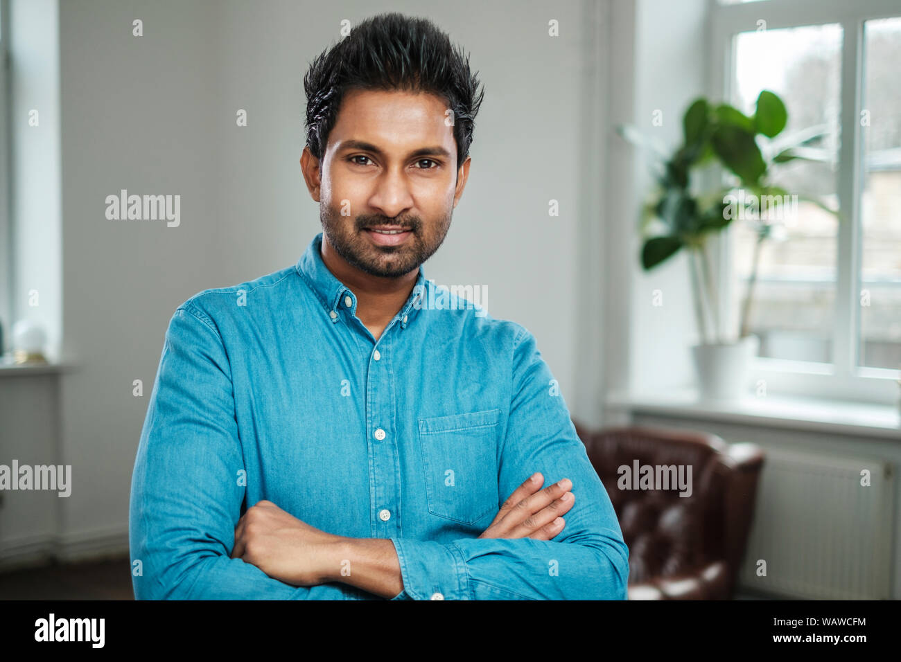 Indian man at a casting Stock Photo - Alamy