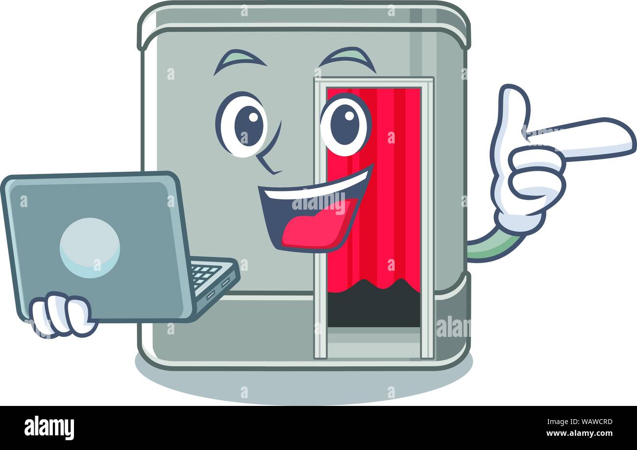 With laptop photo booth in the character shape Stock Vector Image & Art ...