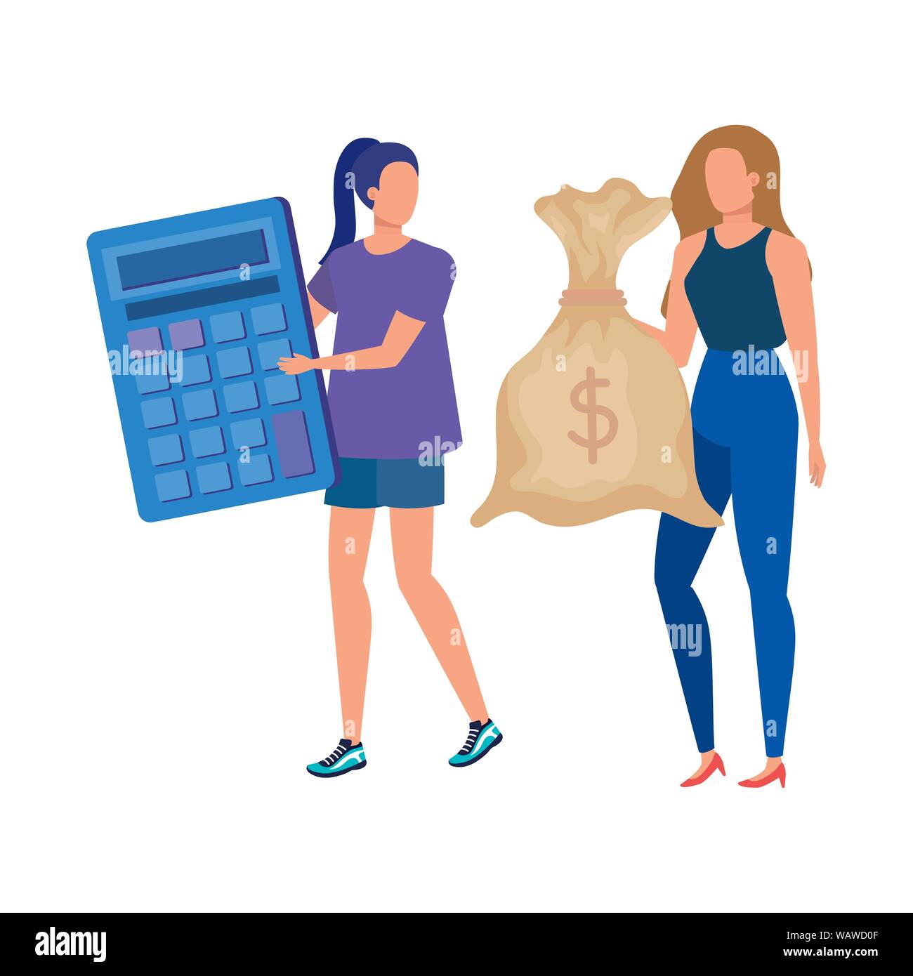 Calculator money sack hi-res stock photography and images - Alamy