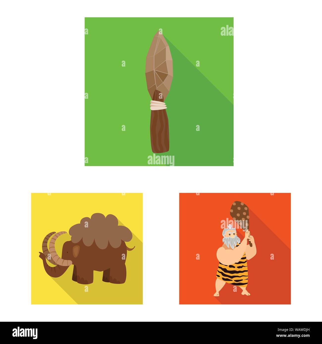 Vector illustration of evolution and prehistory icon. Collection of ...