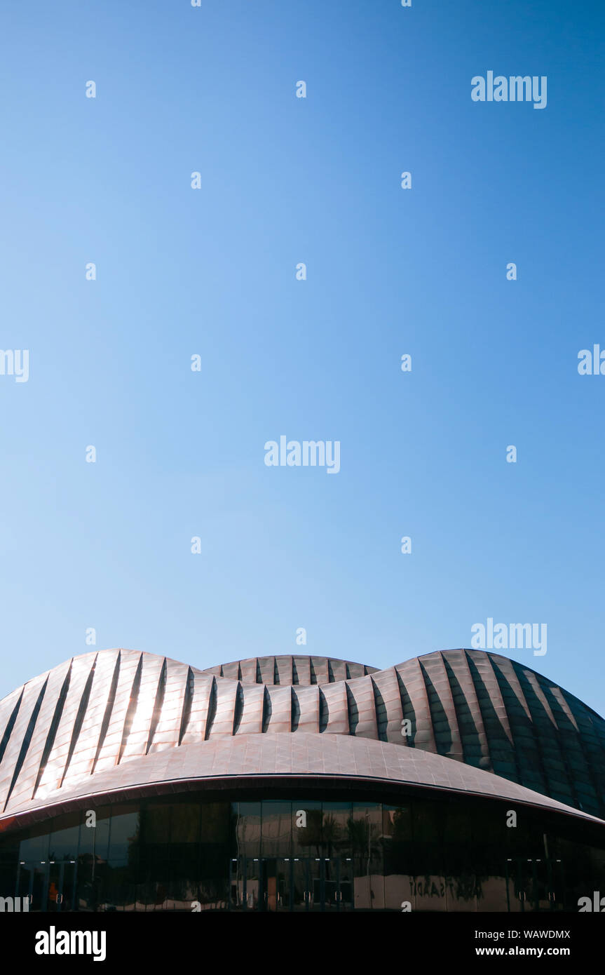 FEB 2, 2015 Abu Dhabi, UAE - Grand modern building with extraordinary ...