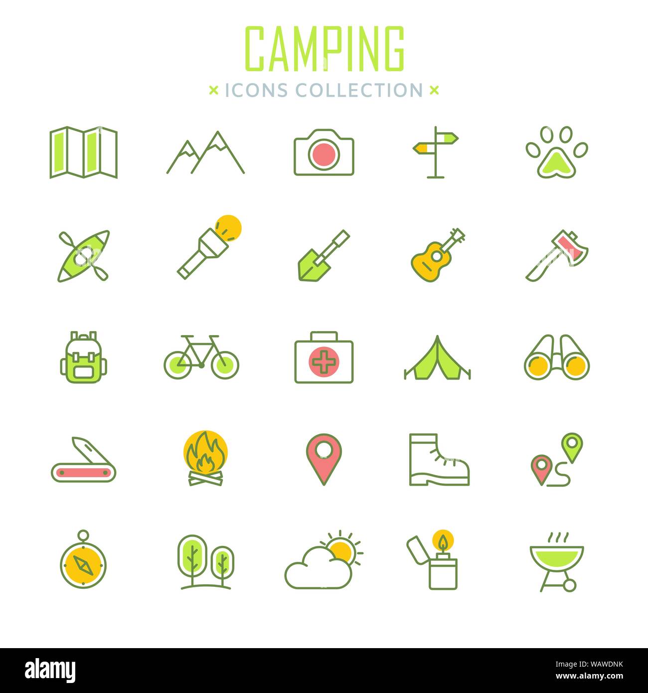 Icon camping axe thin Cut Out Stock Images & Pictures - Alamy