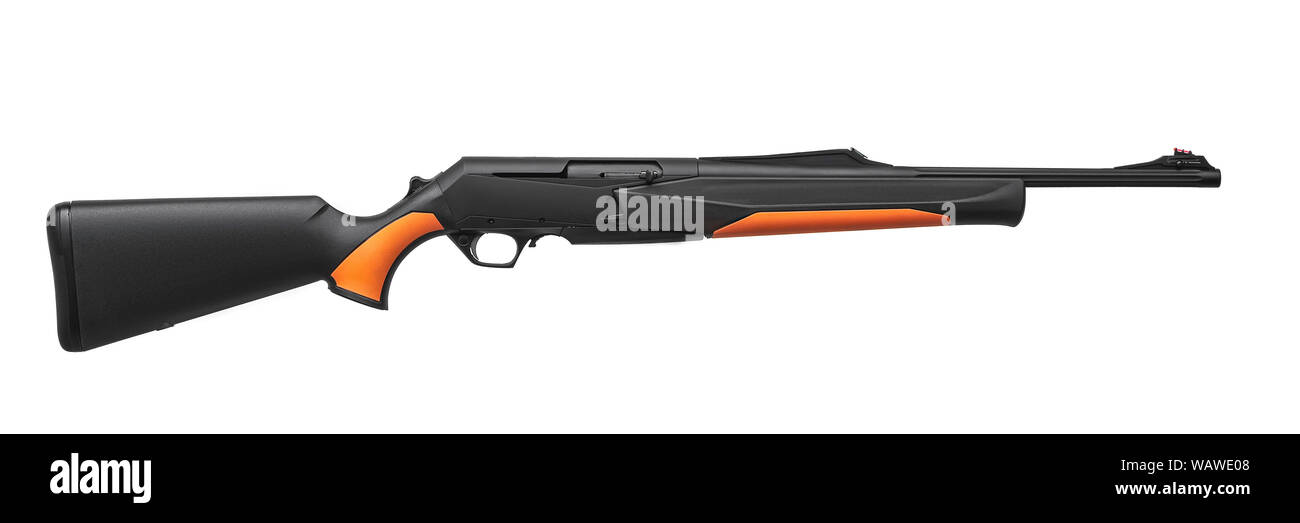 modern semi-automatic hunting rifle isolated on white background Stock ...