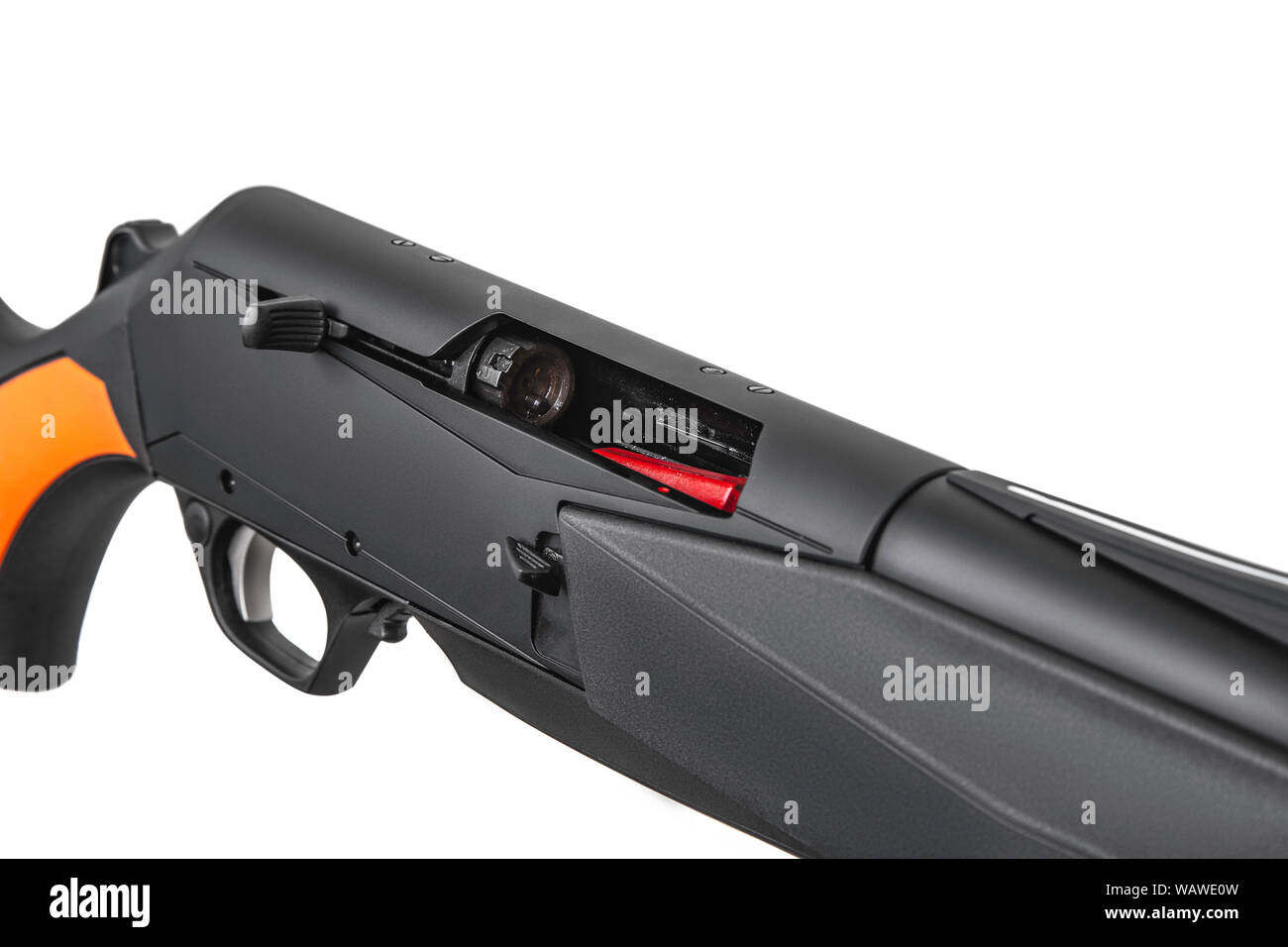 modern semi-automatic hunting rifle isolated on white background Stock ...