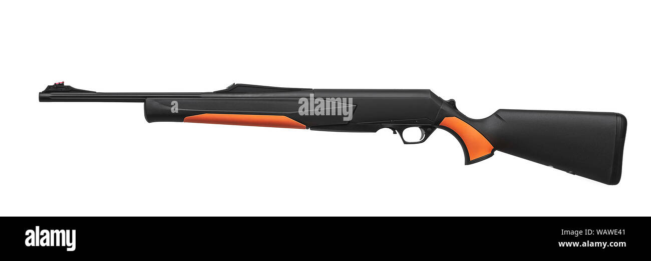 modern semi-automatic hunting rifle isolated on white background Stock ...