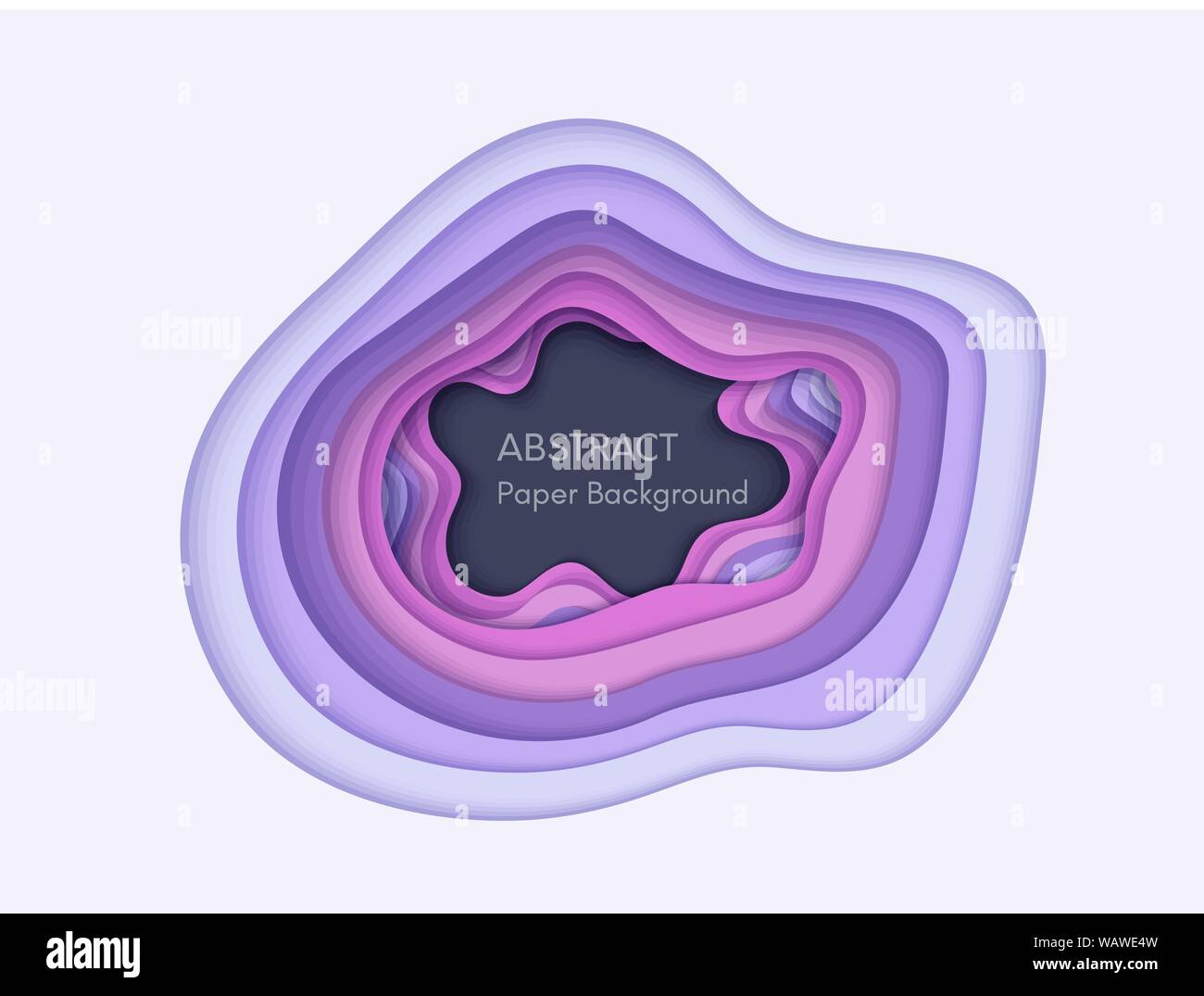 Abstract 3d background with papercut shapes. Paper design, vector ...