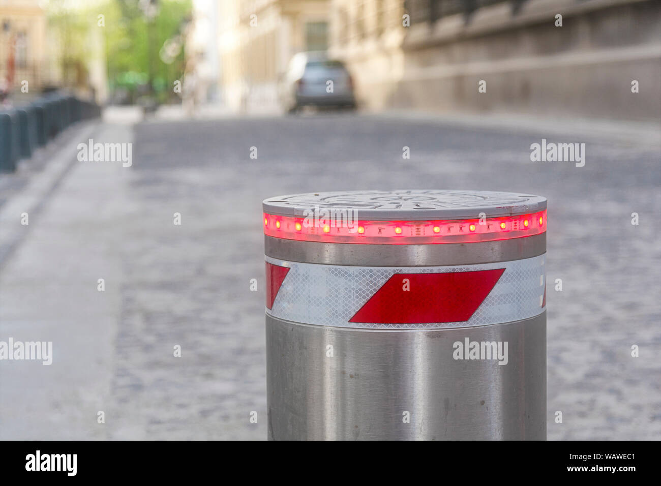 Automatic road block, disabling access Stock Photo - Alamy