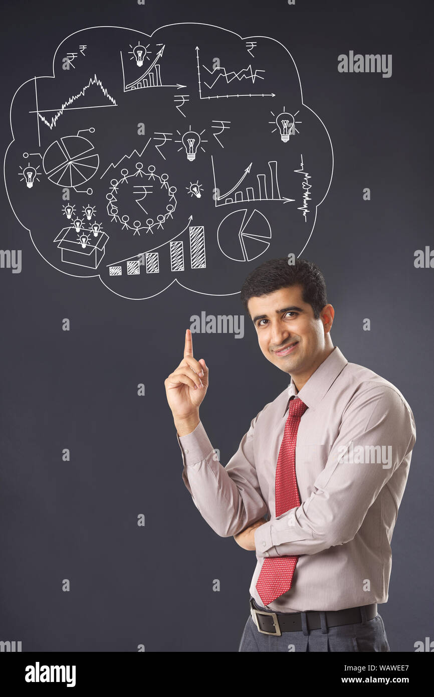 Man pointing at chart hi-res stock photography and images - Alamy