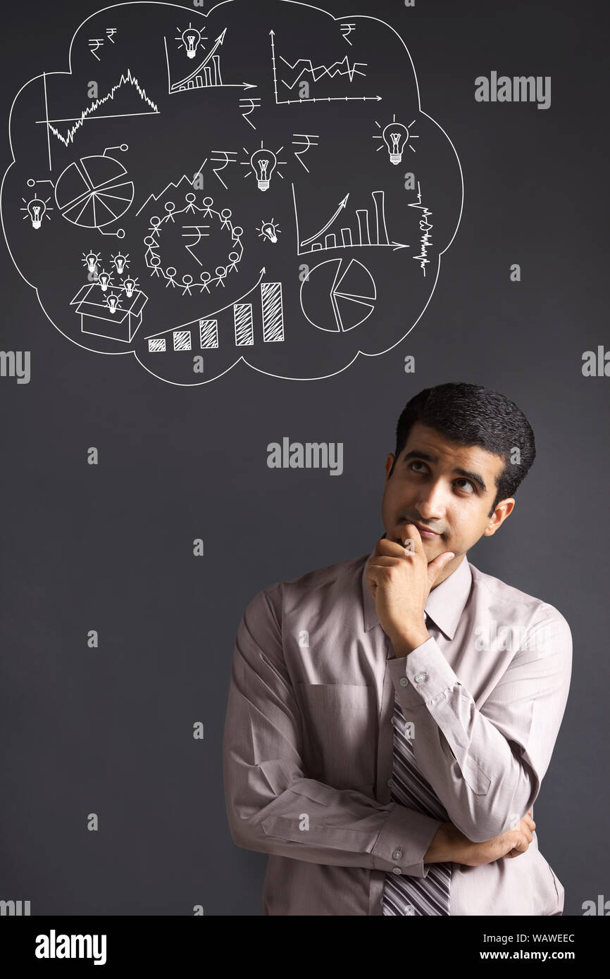 Business man thinking planning hi-res stock photography and images - Alamy