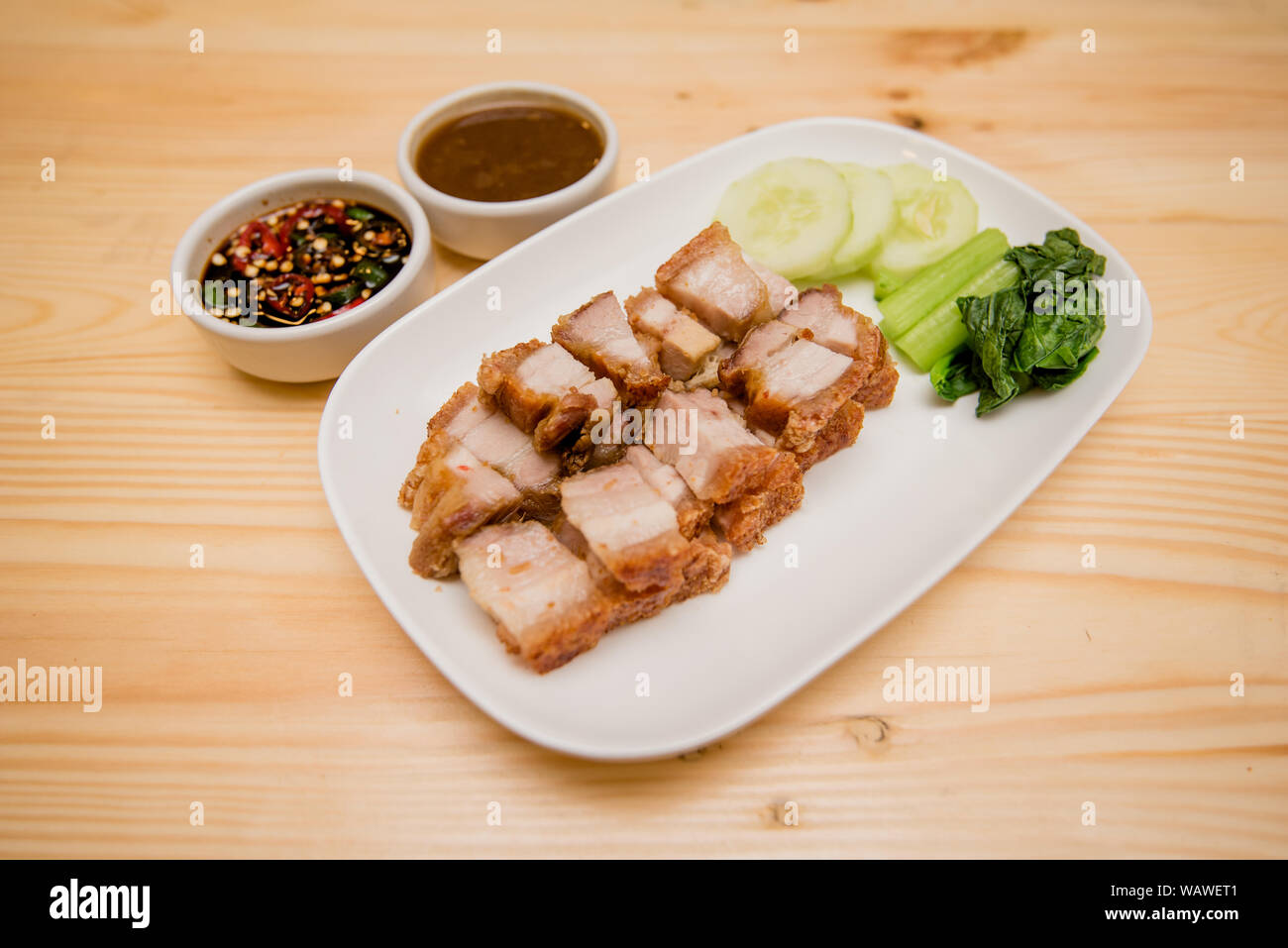 Hong Kong-style roast pork, roast pork, Thai roasted crispy pork, Thai ...