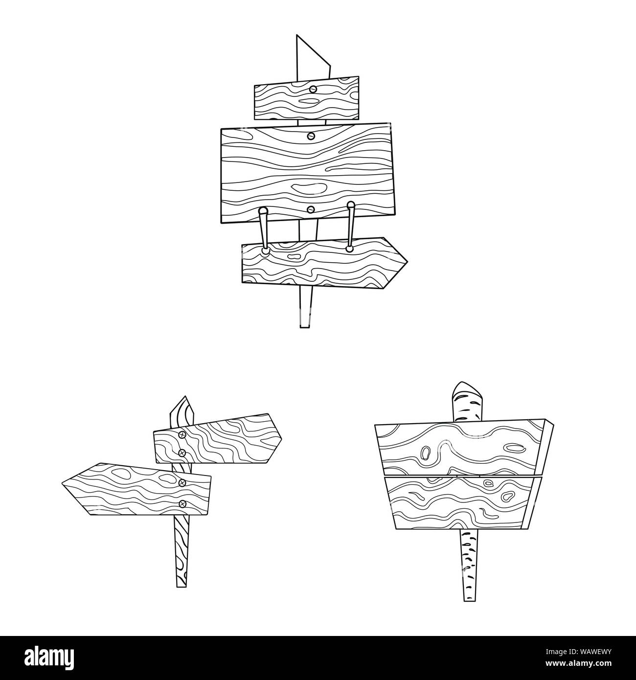 Vector design of hardwood and material sign. Set of hardwood and wood ...