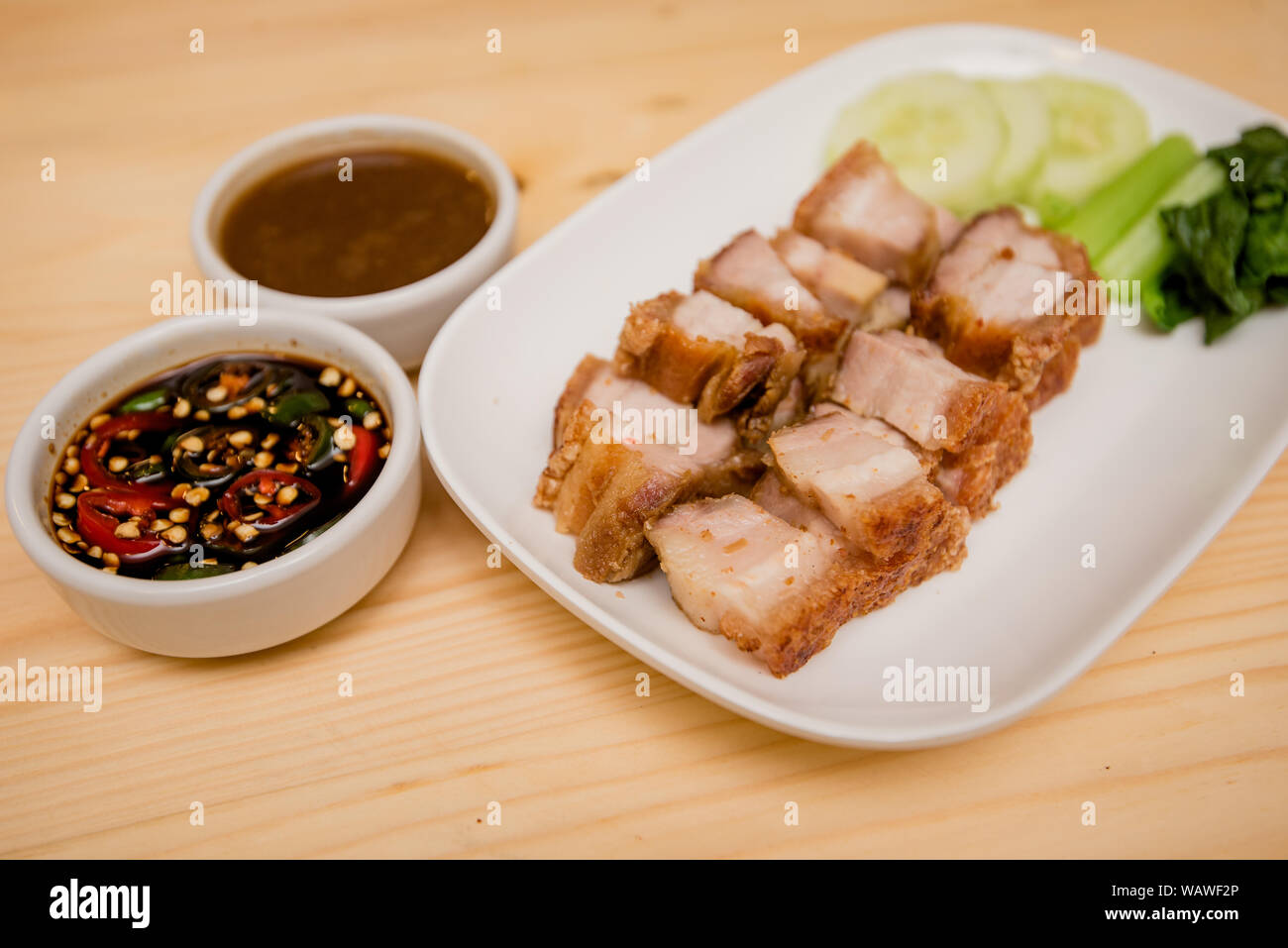 Hong Kong-style roast pork, roast pork, Thai roasted crispy pork, Thai ...