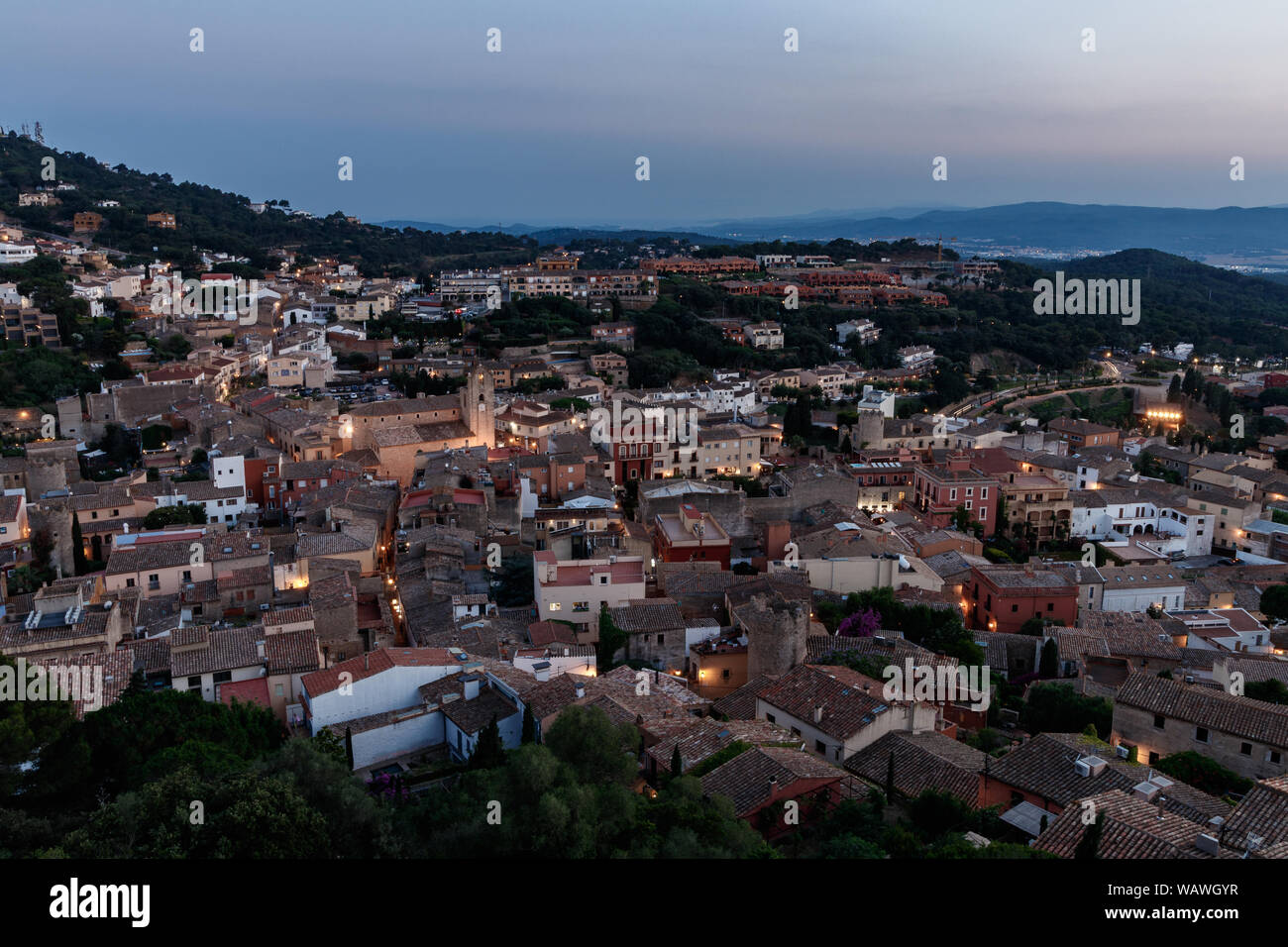 Panoramic of the town of begur hi-res stock photography and images - Alamy