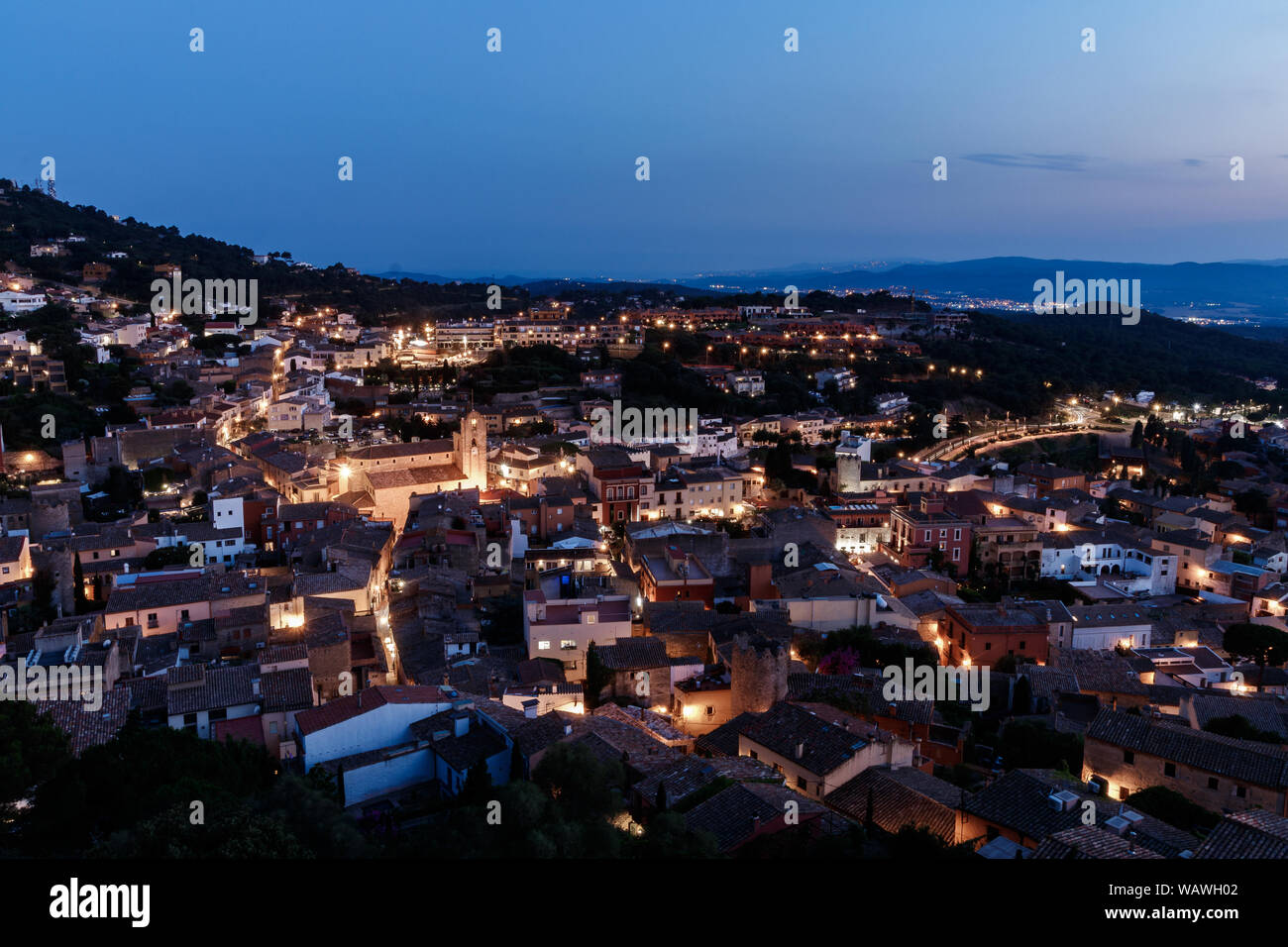 Panoramic of the town of begur hi-res stock photography and images - Alamy