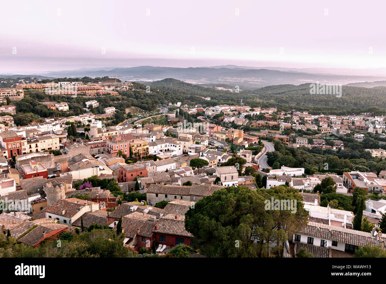 Panoramic of the town of begur hi-res stock photography and images - Alamy