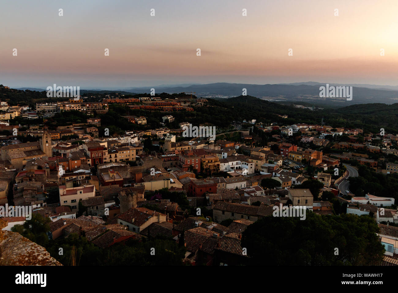 Panoramic of the town of begur hi-res stock photography and images - Alamy