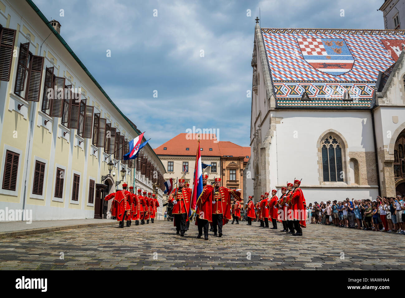The Changing of the Guard, Croatian soldiers in historical regalia in ...