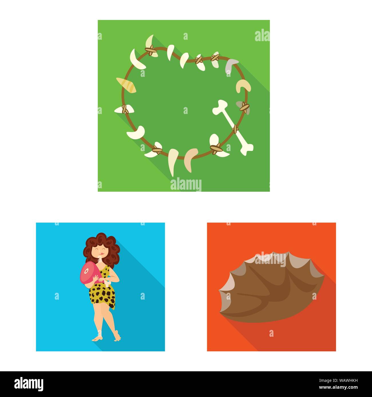 Vector illustration of evolution and prehistory icon. Collection of ...