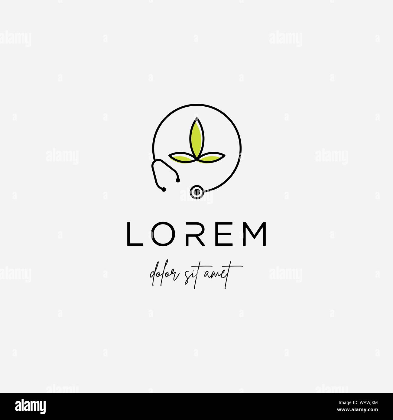 medical leaf logo design vector nature medicine Stock Vector Image ...