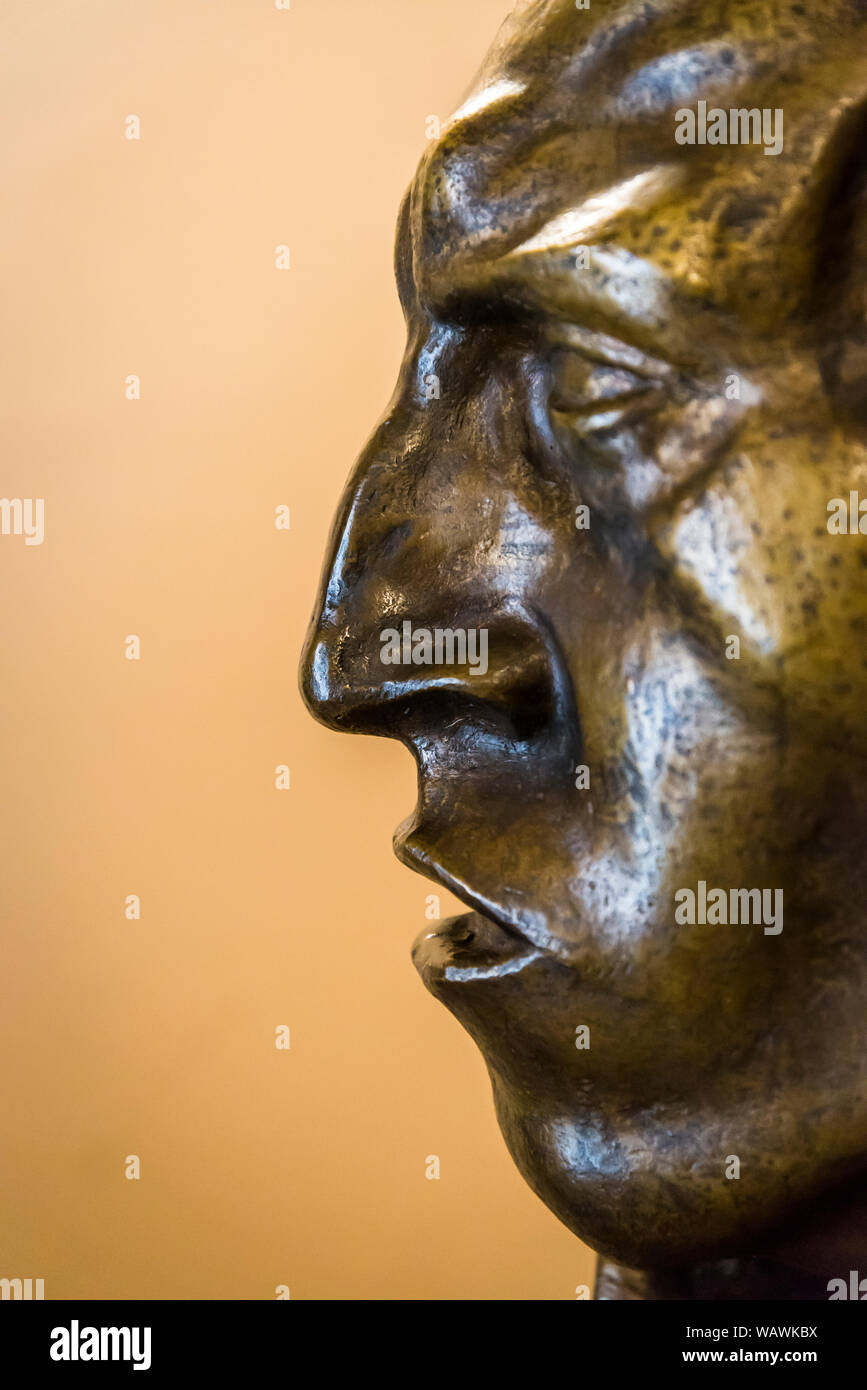 Head sculpture, Ivan Mestrovic Atelier, Upper Town, Zagreb, Croatia ...