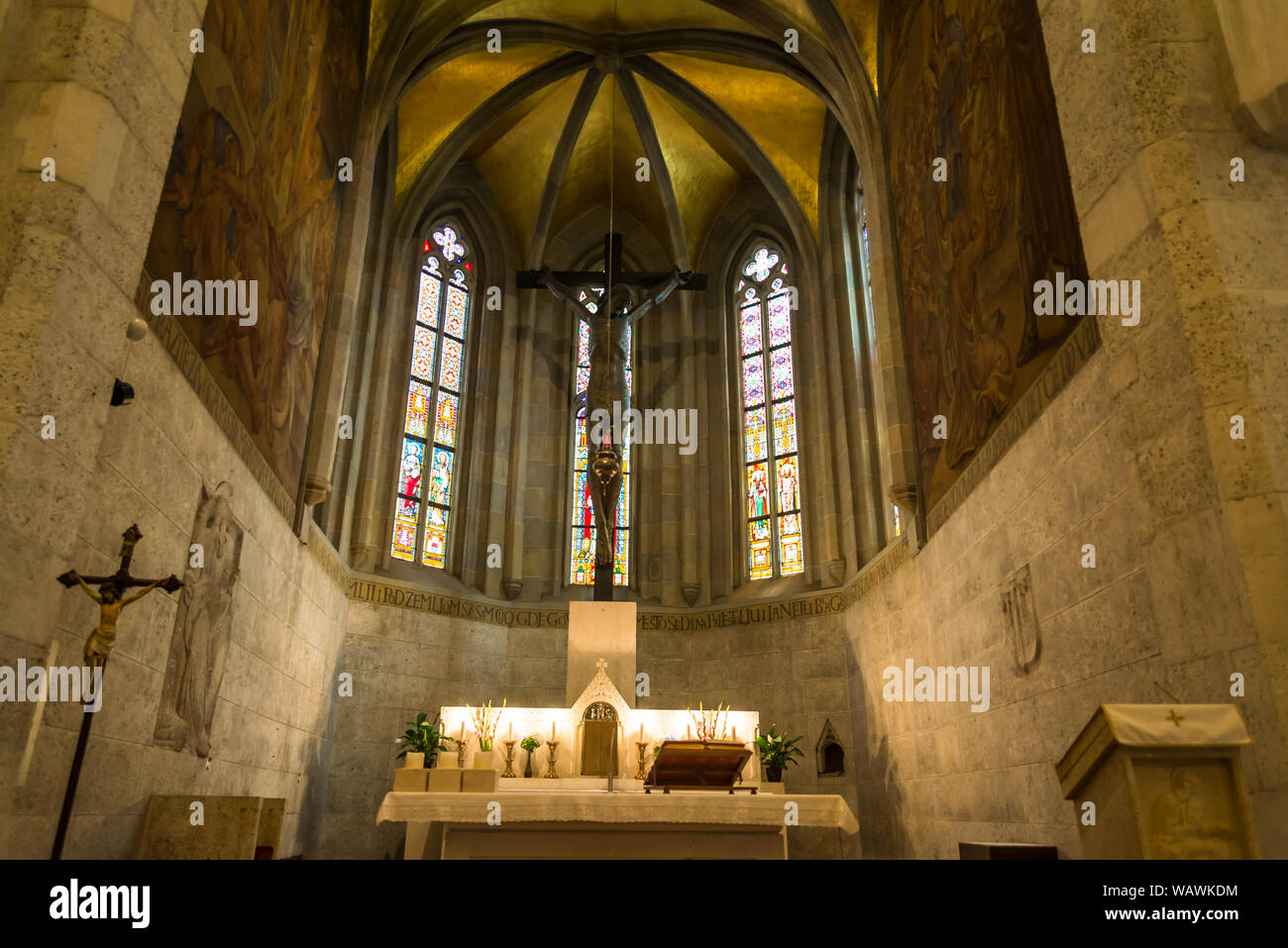Main Altar with Crucifix by the Croatian sculptor Ivan Mestrovic ...