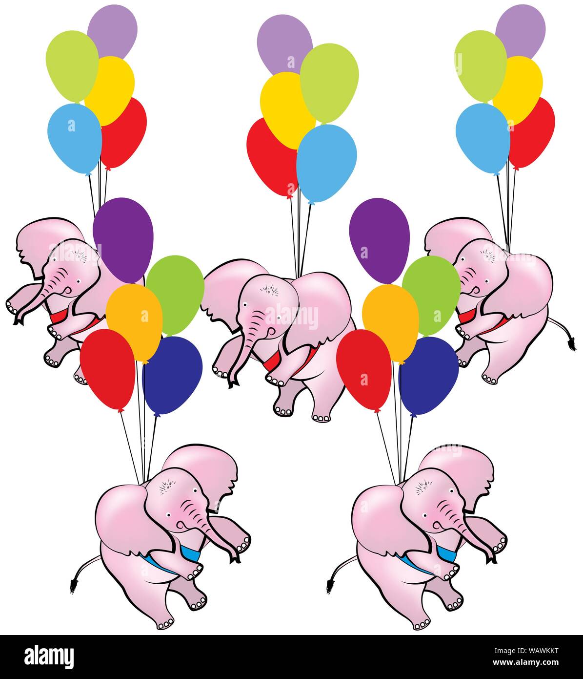 Pink elephant vector hi-res stock photography and images - Alamy