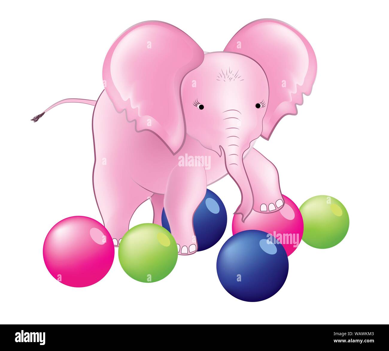 Pink elephant vector hi-res stock photography and images - Alamy