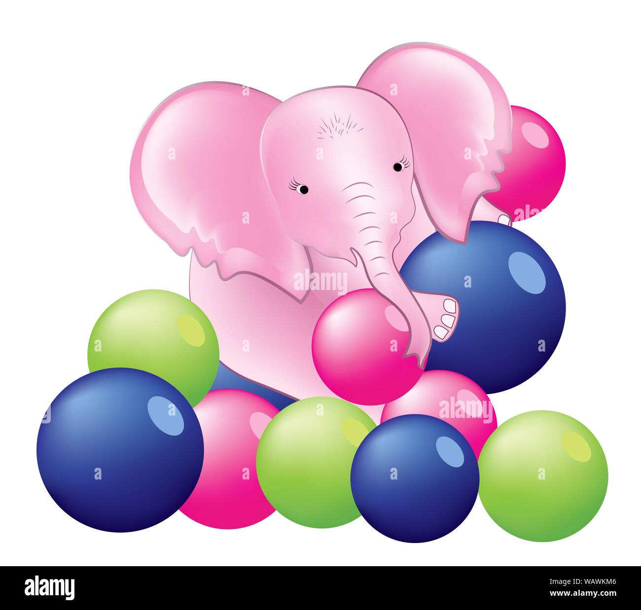 Pink elephant vector hi-res stock photography and images - Alamy