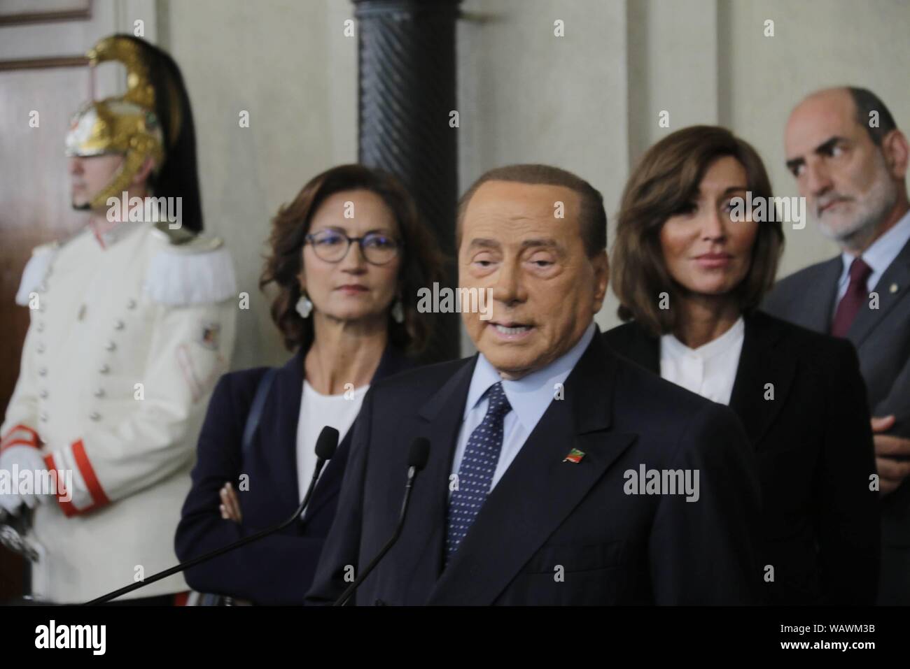 Rome, Italy. 22nd Aug, 2019. President Silvio Berlusconi - Forza Italia ...