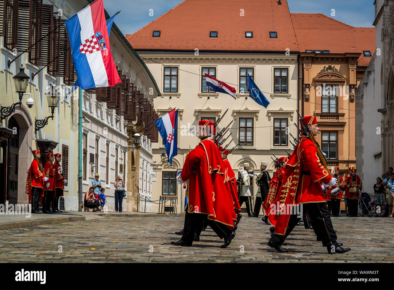 The Changing of the Guard, Croatian soldiers in historical regalia in ...