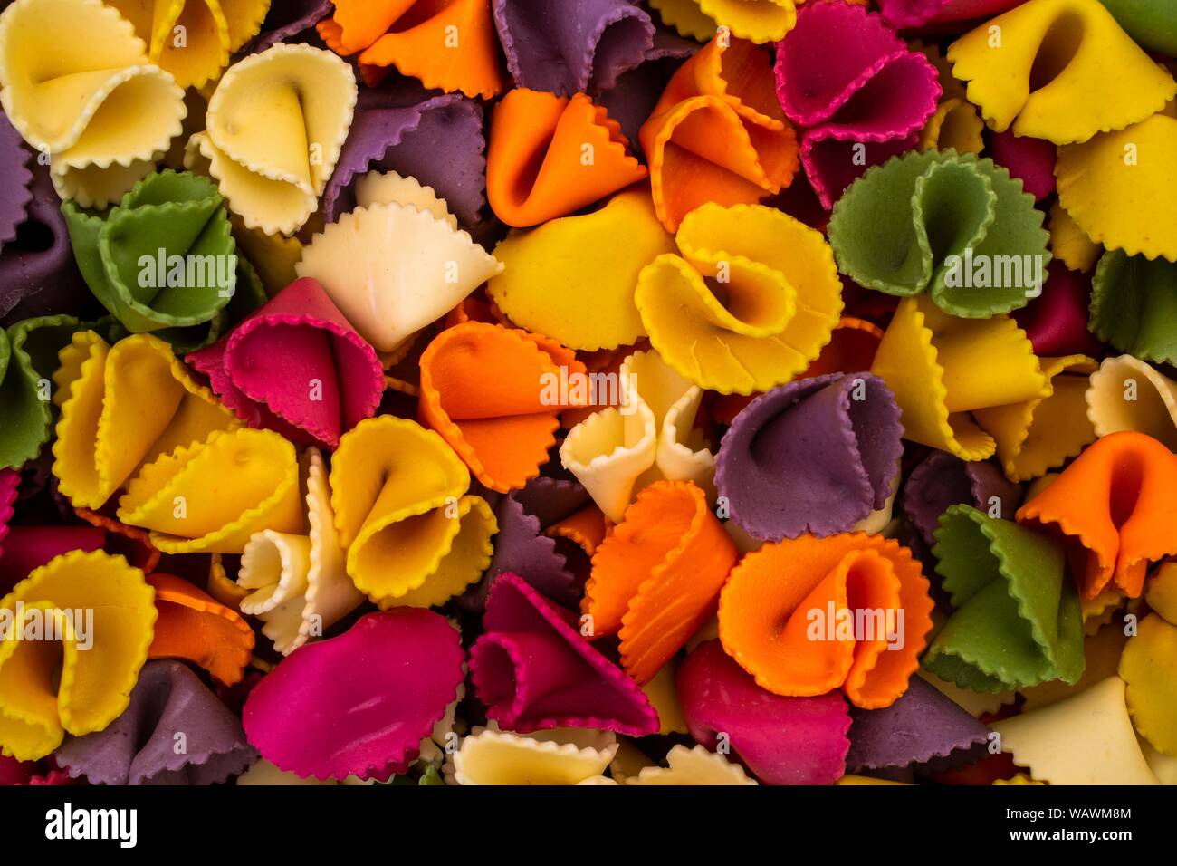 Farfalle, multi colored pasta, Canada Stock Photo - Alamy