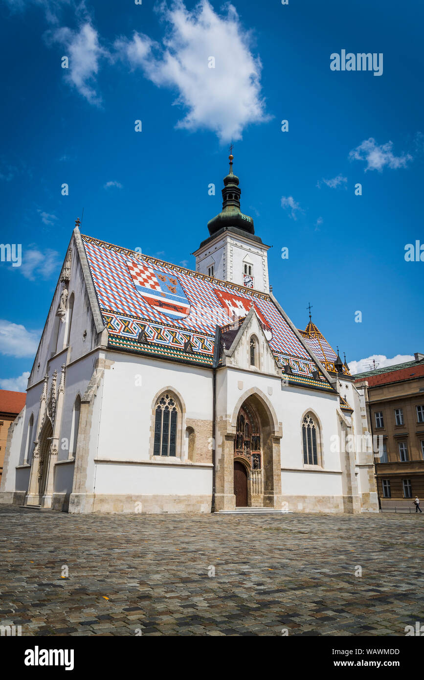 St Mark's Church with the famous colourful roof representing the Coat ...