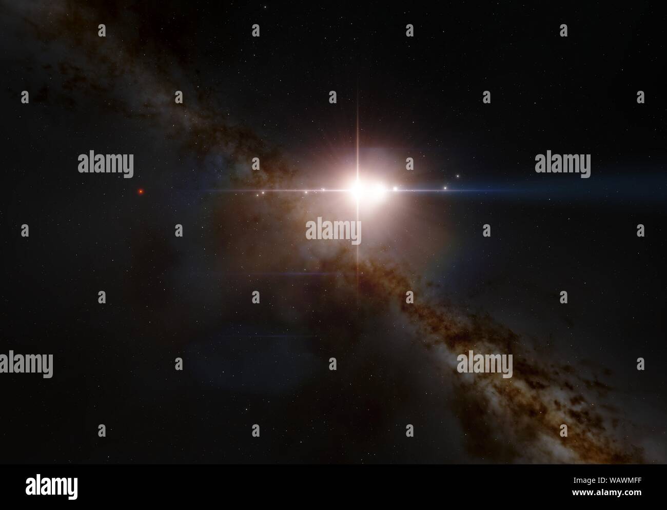 Binary Star System Stock Photo - Alamy