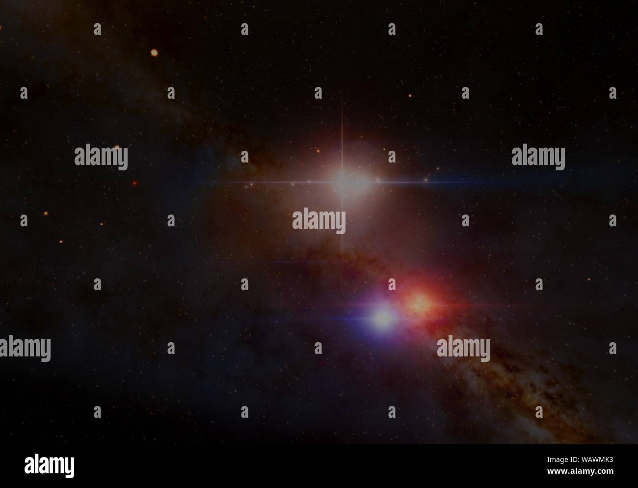 Triple Star System Stock Photo - Alamy
