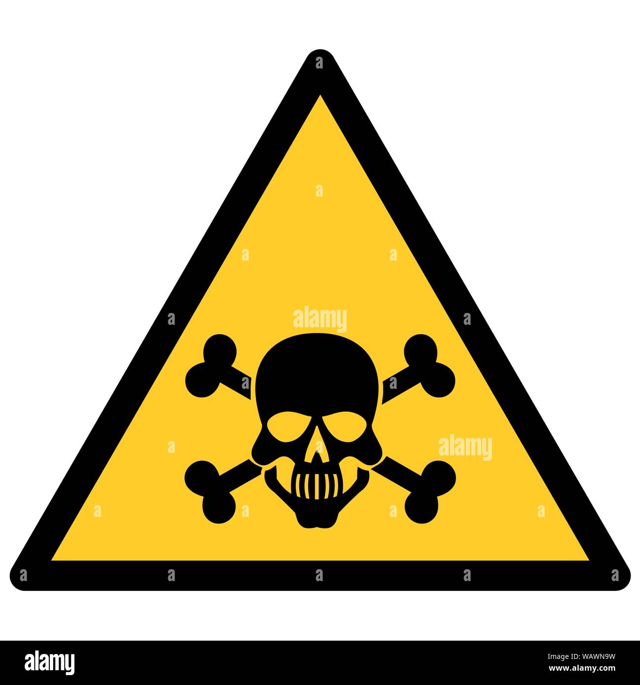 Poison hazard sign isolated on white background Stock Vector Image ...