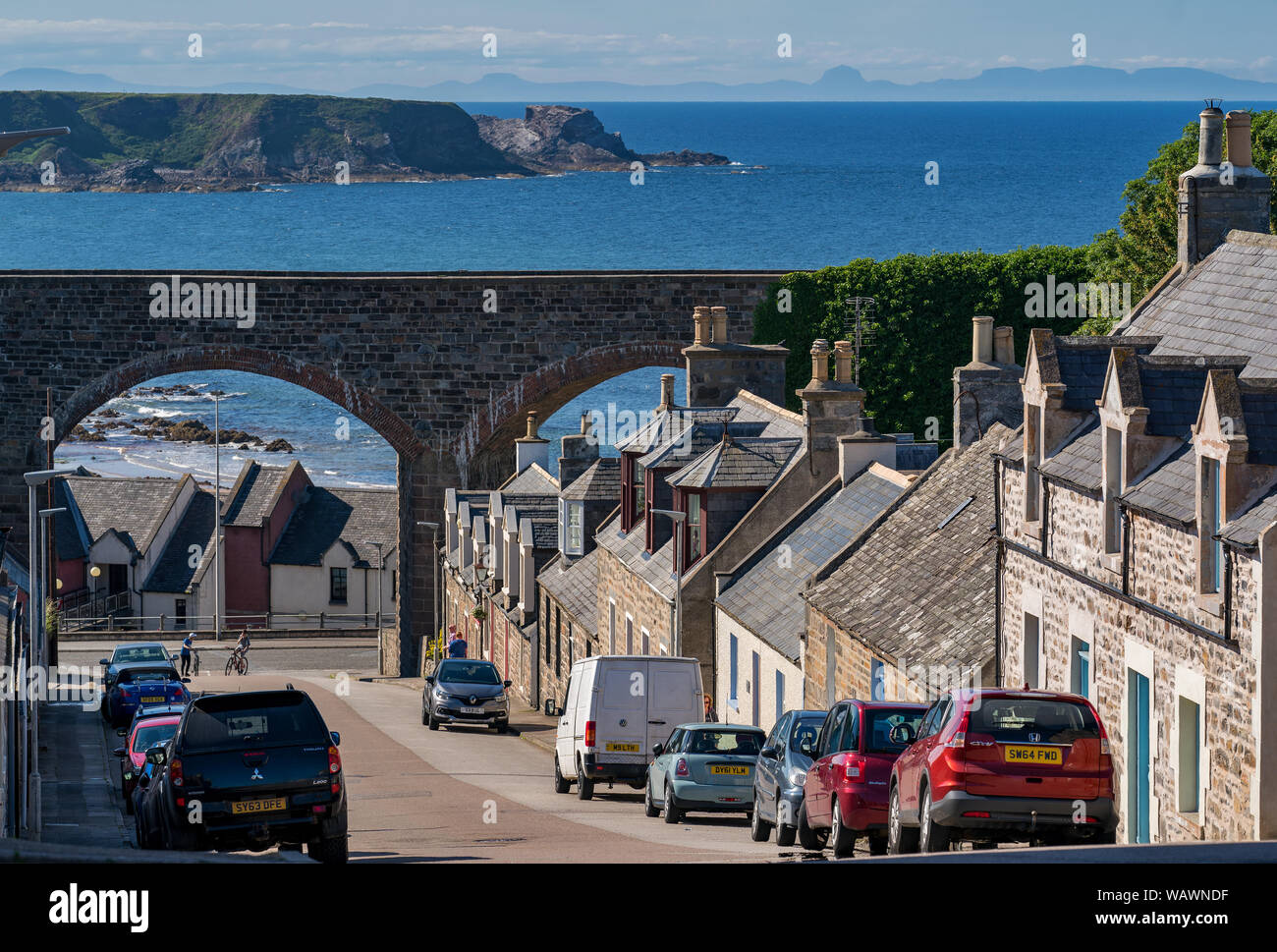 15 July 2019. Cullen, Moray, Scotland, UK. This is the view from the ...