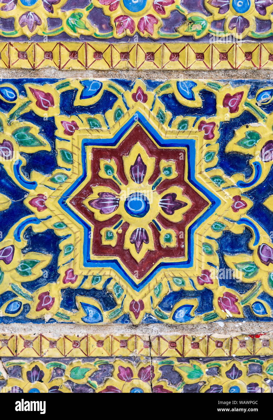 Vintage tile texture in temple hi-res stock photography and images - Alamy
