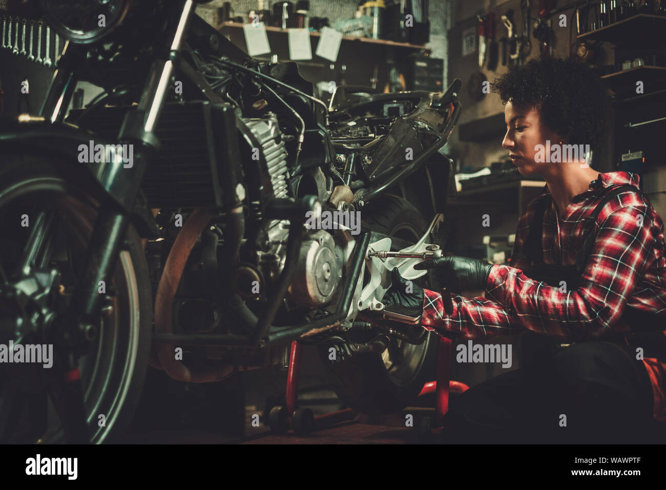 African american female motorcycle rider hi-res stock photography and ...