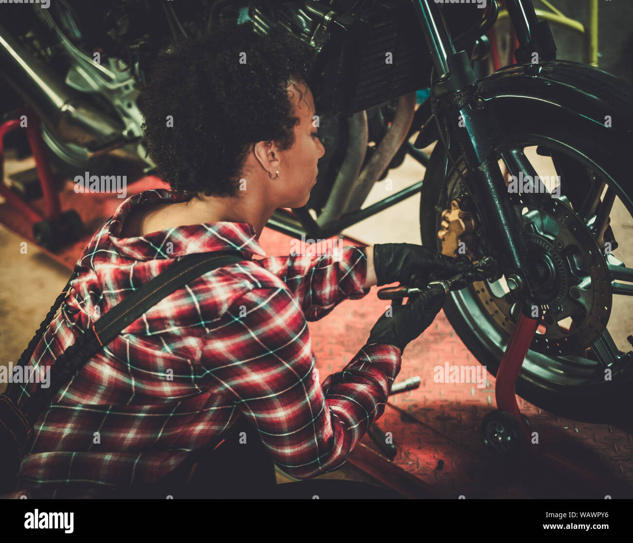 African american female motorcycle rider hi-res stock photography and ...