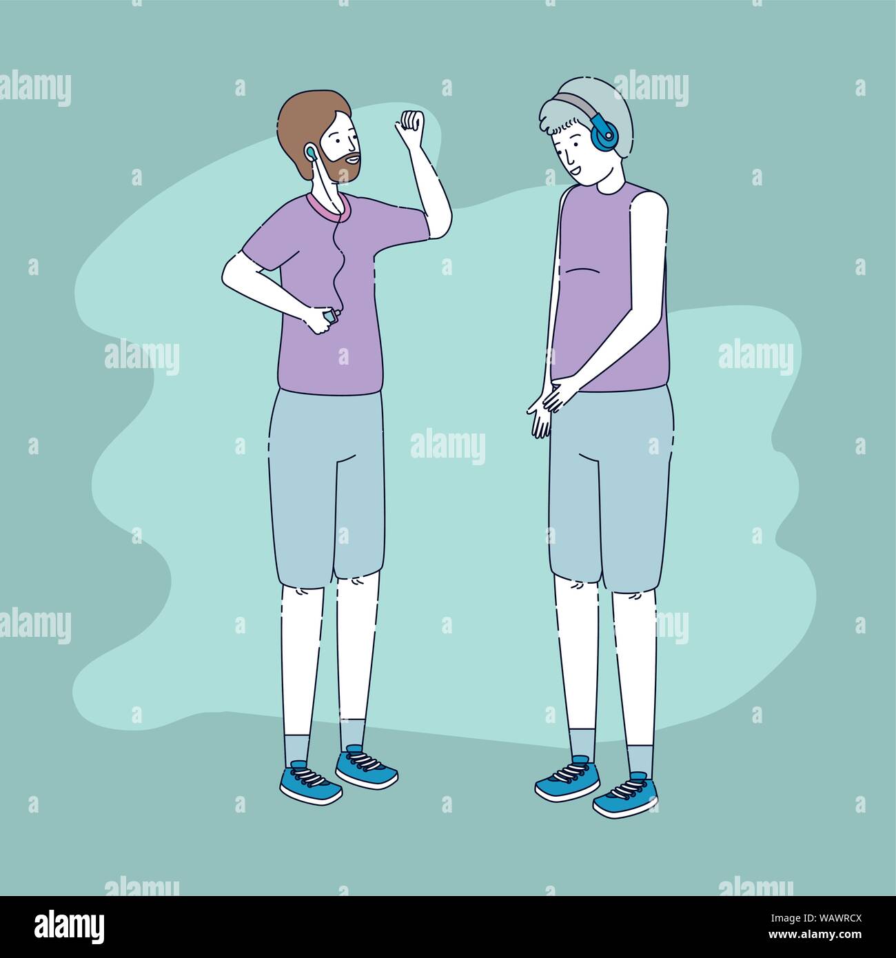 Group of men listening Stock Vector Images - Alamy