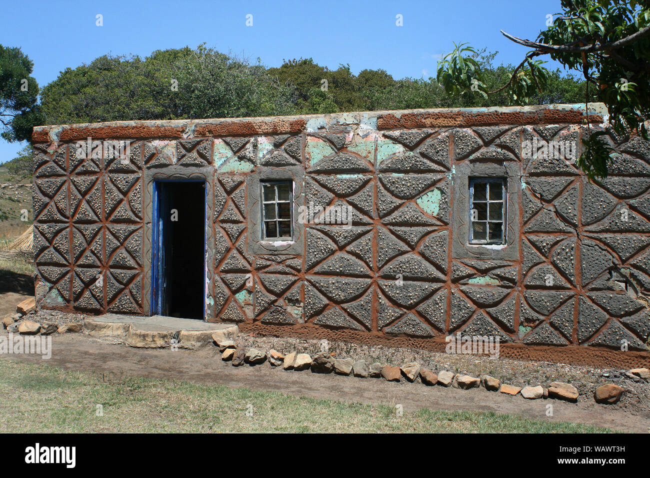 Traditional hut, Basotho Cultural Village, Free State, South Africa ...