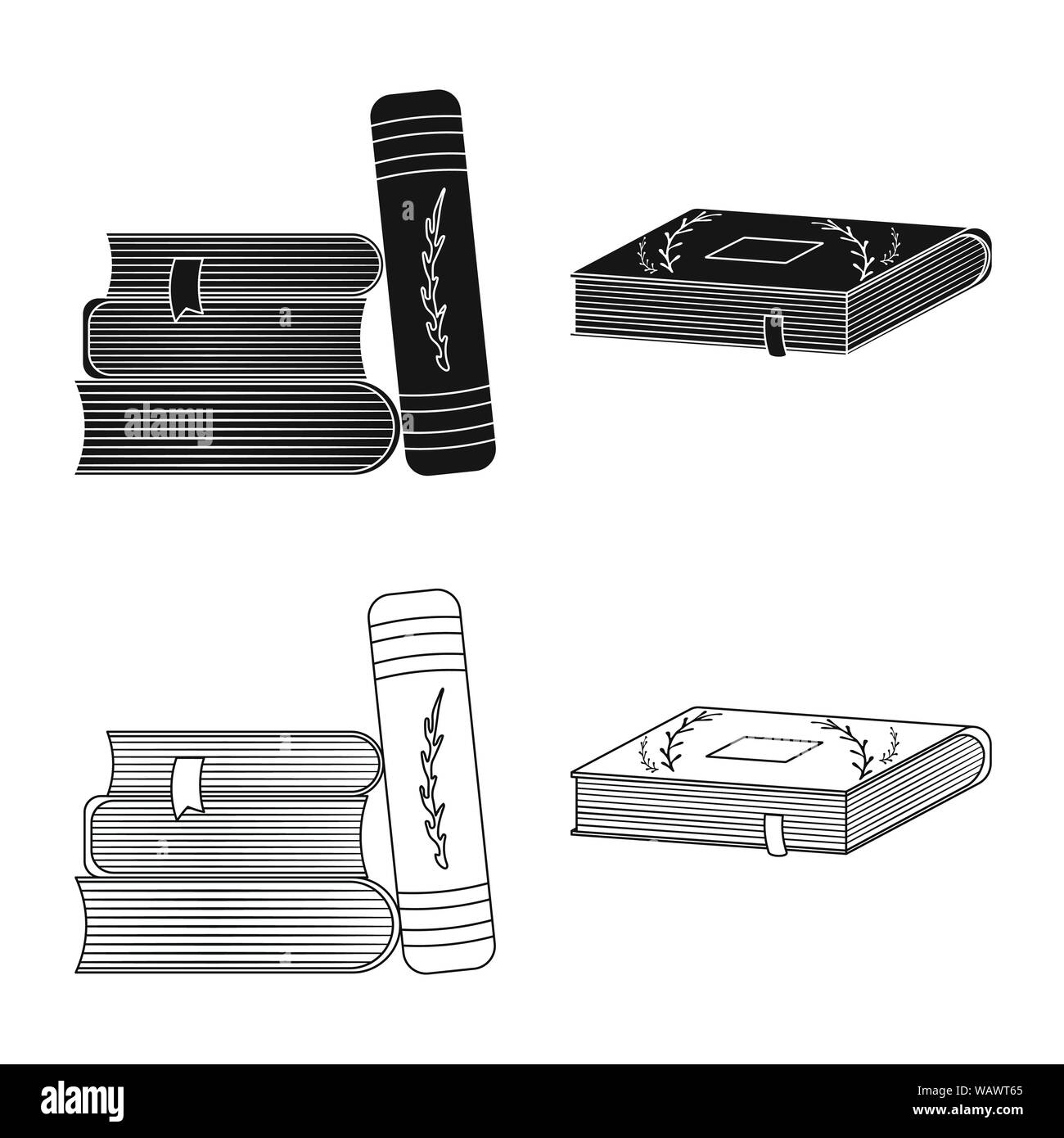 Vector illustration of training and cover logo. Set of training and ...