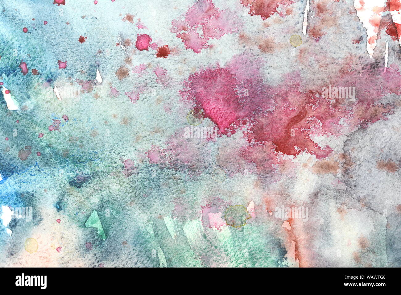 Photo of Watercolor texture on paper close-up. Abstract watercolor art ...