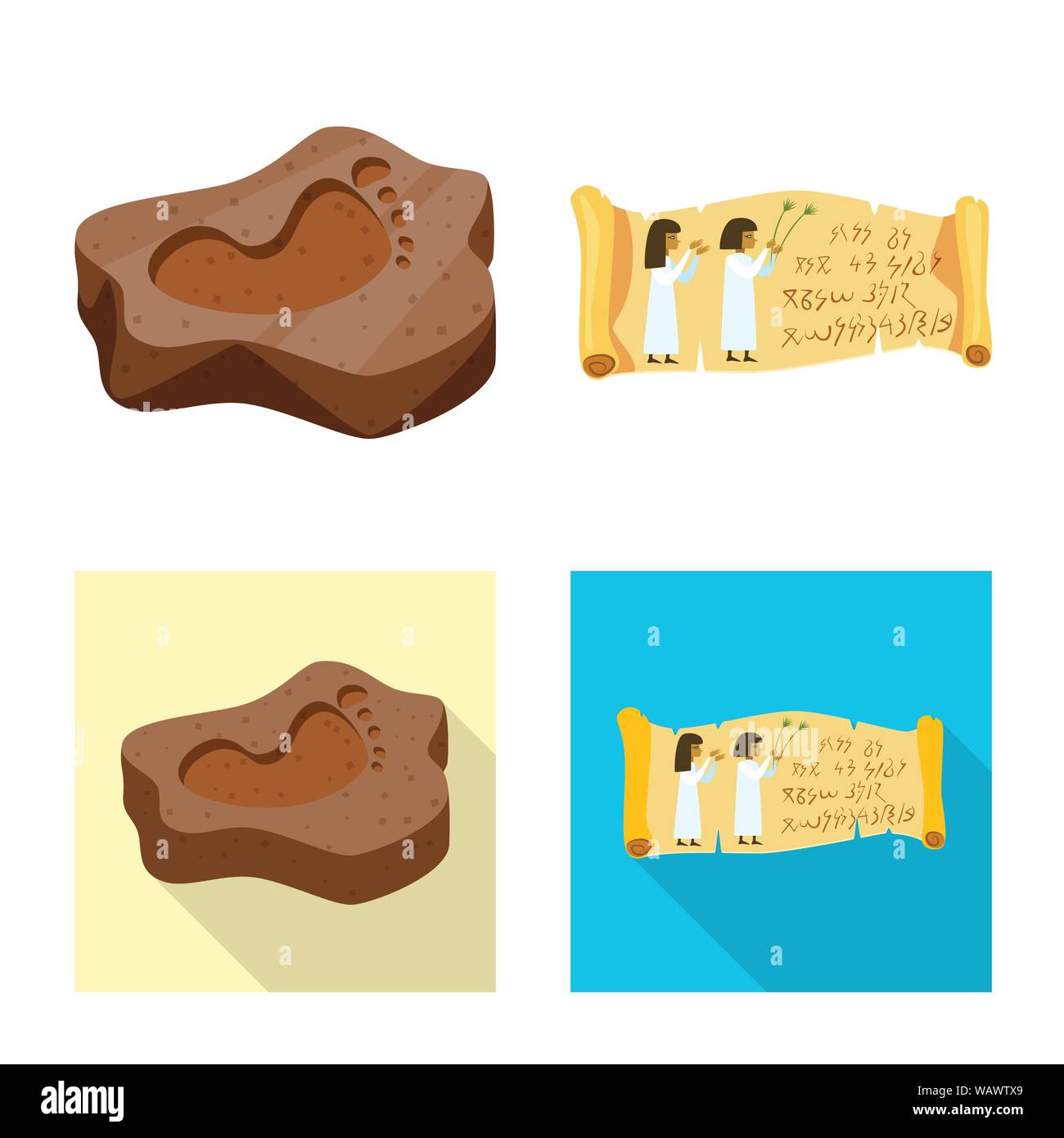 Vector design of story and items icon. Set of story and attributes ...