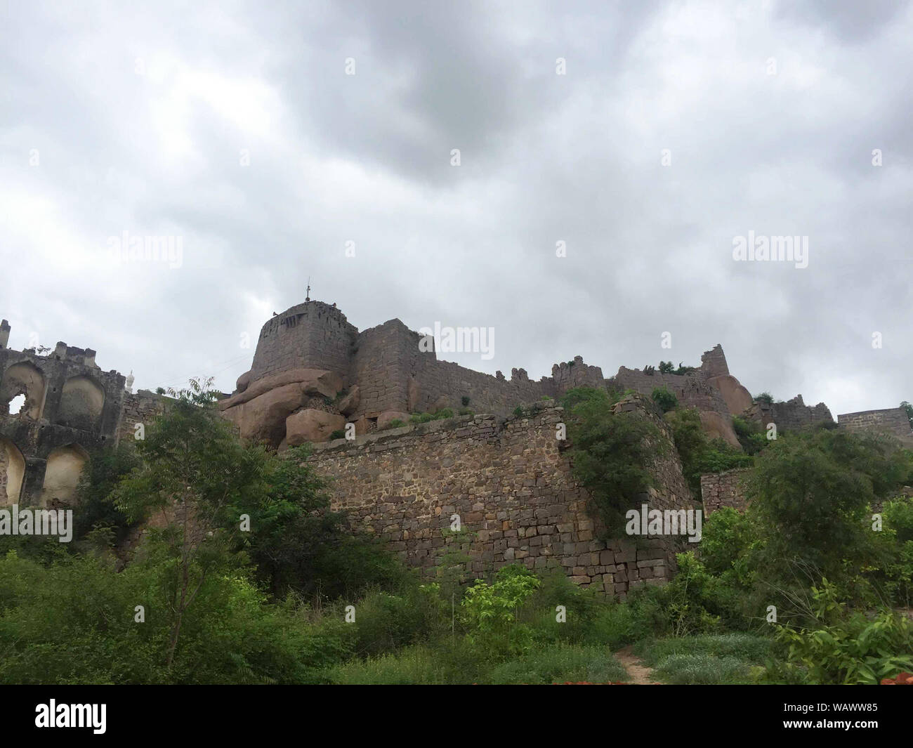 Brick architecture of Golkonda Fort, Hyderabad in India Stock Photo - Alamy