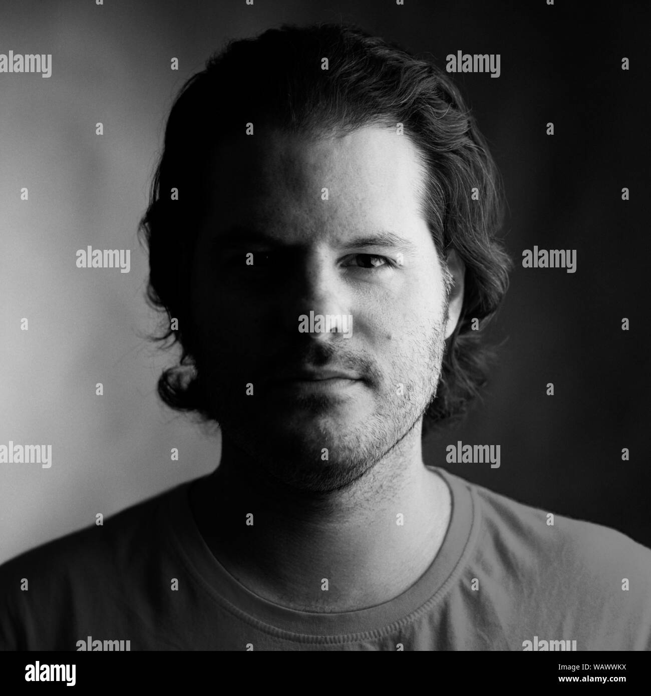 Medium shot front view Black and White Stock Photos & Images - Alamy