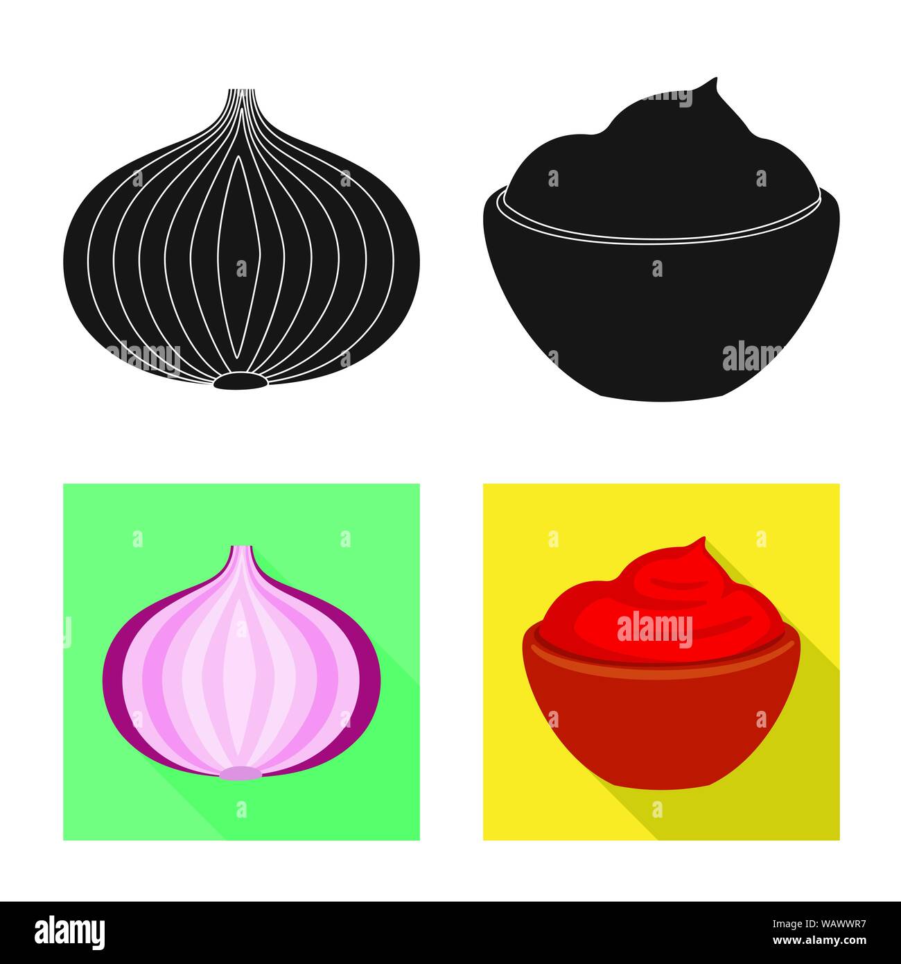 Vector design of taste and product logo. Collection of taste and ...