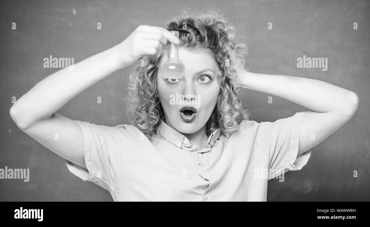 Formula. scientist at school lab. school lesson. biology experiment ...