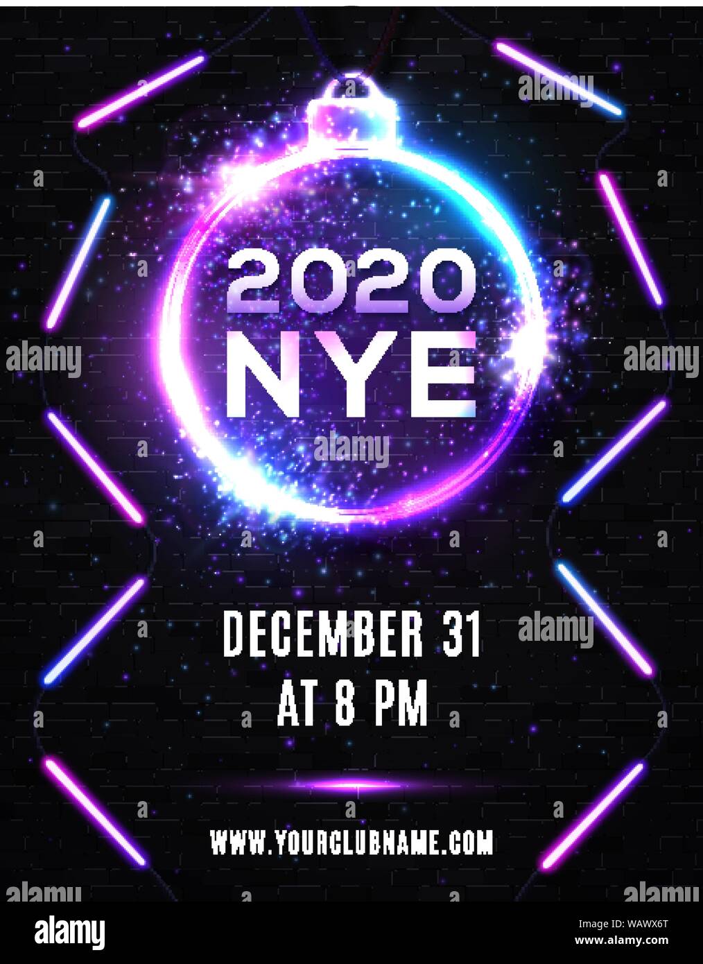 2020 christmas party flyer Stock Vector Images - Alamy
