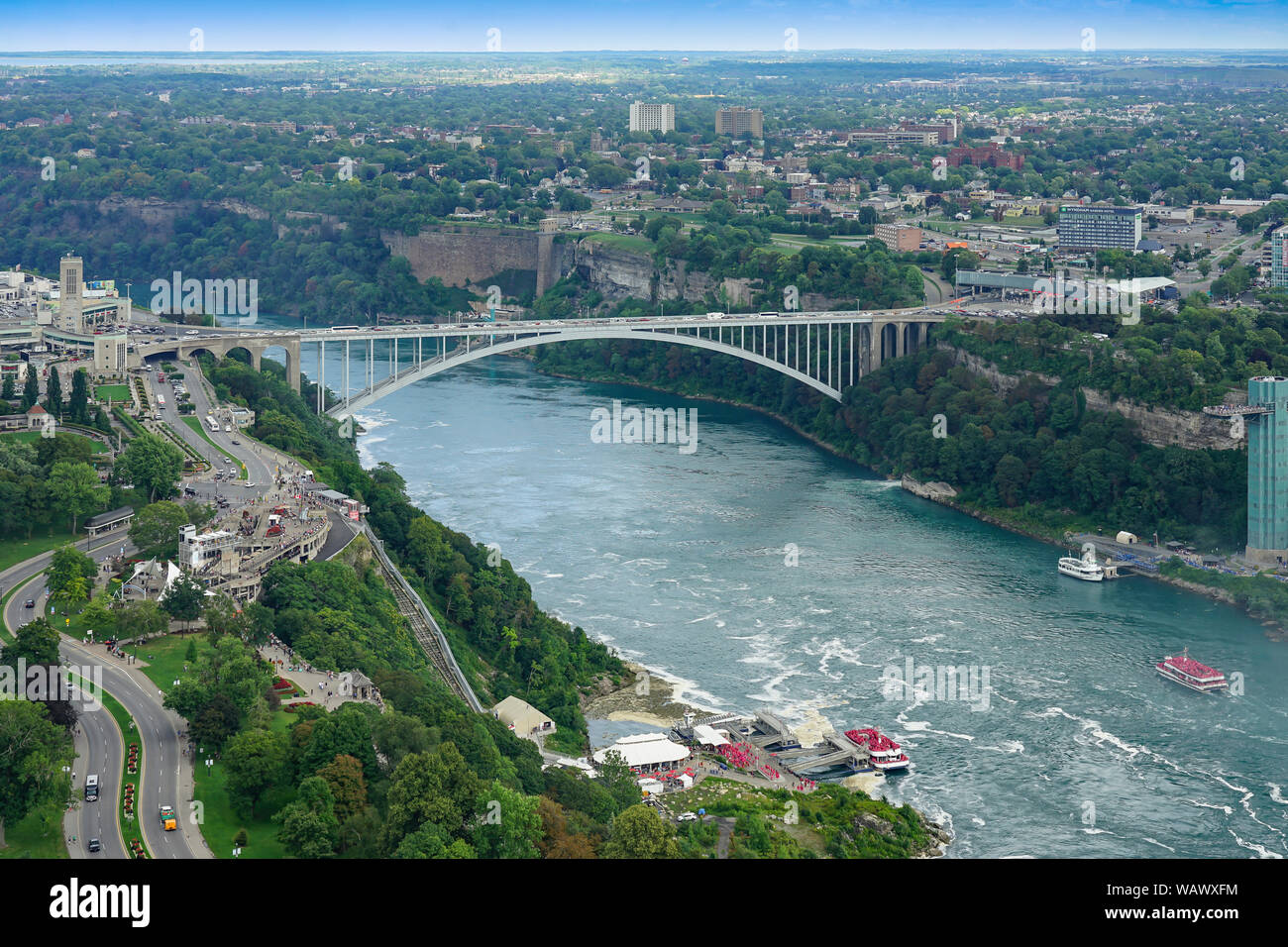 View of Peace Bridge American Falls at Niagara Falls as well as USA ...